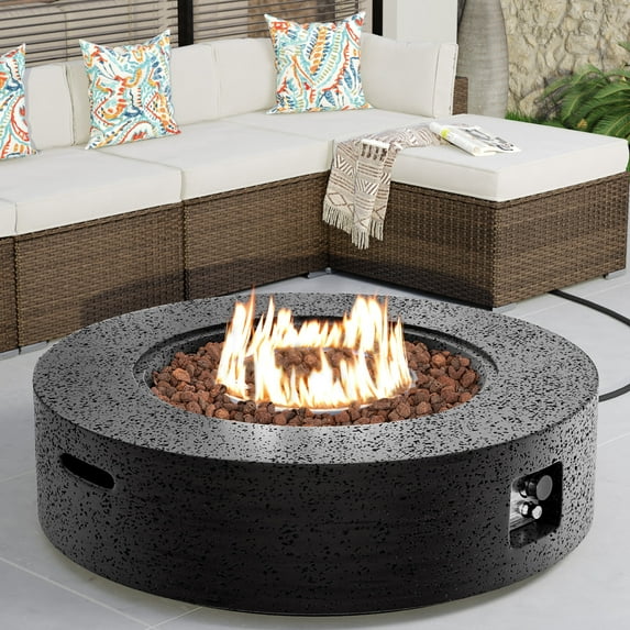 COSIEST 40.5inch Outdoor Fire Pit Table,50000 BTU Propane w/ Concrete